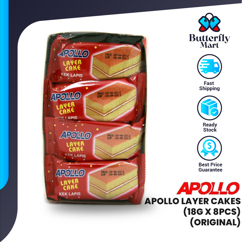 (3010M) Apollo Layer Cakes(18g X 8pcs)(Original) Apollo Cake Childhood ...