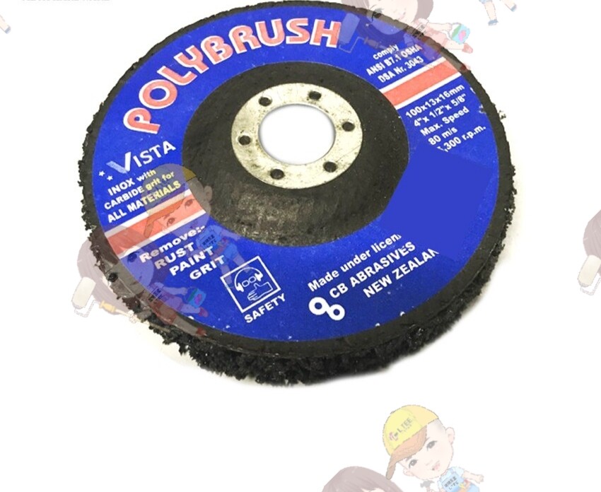 VISTA Polybrush Cup Wheel 4” (100 x 13 x16mm) | Lazada