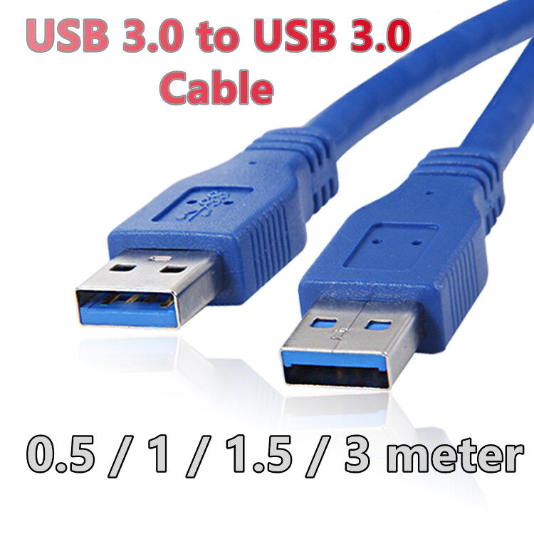 【READY STOCK】USB 3.0 Male to Male Extension Cable AM to AM | Lazada