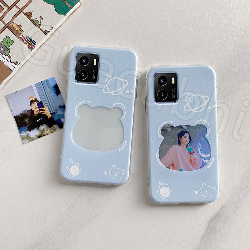 ปลอก OPPO Vivo Y01 Y15A Y15S 2021 Creative หมีสามารถใส่รูปภาพรูปแบบยาง ...