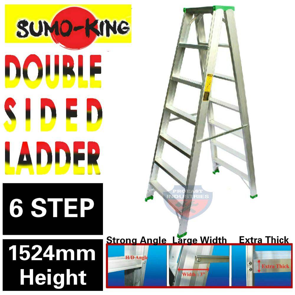 Sumo king 6 Steps Double Sided Aluminium Ladder Tangga Lipat | Lazada