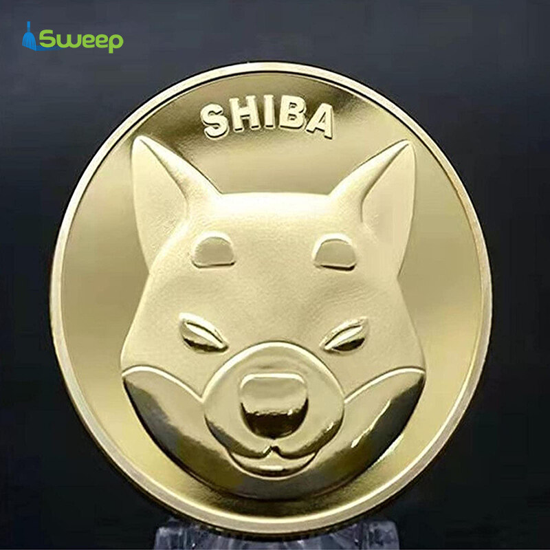 Shib Token Coin with Case Metal Shiba Inu Commemorative Coin Gold ...