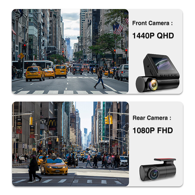 EKLEVA กล้องติดรถยนต์4K2K หน้าจอ2.0 IPS 2160P External GPS WiFi 140 FOV ...