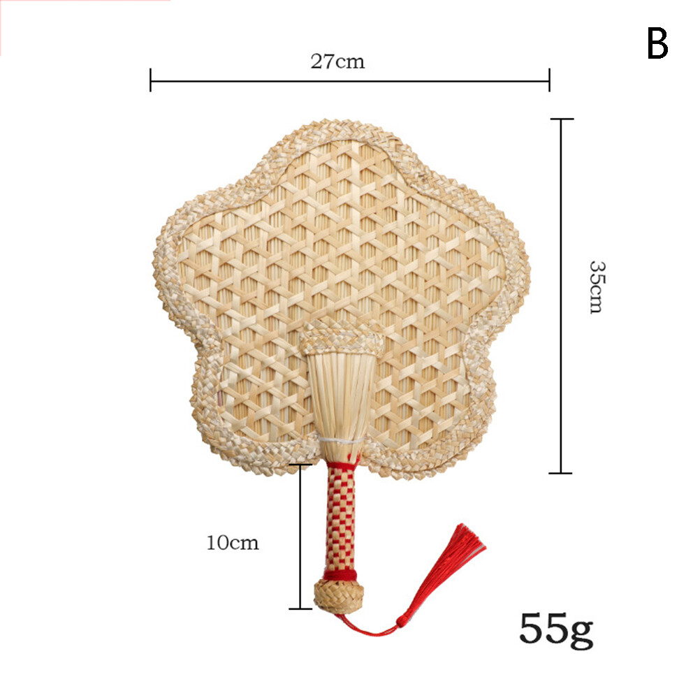 Magical Hand-Woven Woven Straw Hand Fan Old Summer Natural Wheat Straw ...