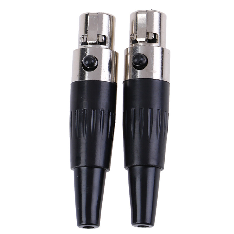1Pc Mini XLR 3 4 Pin Female Plug Small XLR Audio Microphone Connector ...