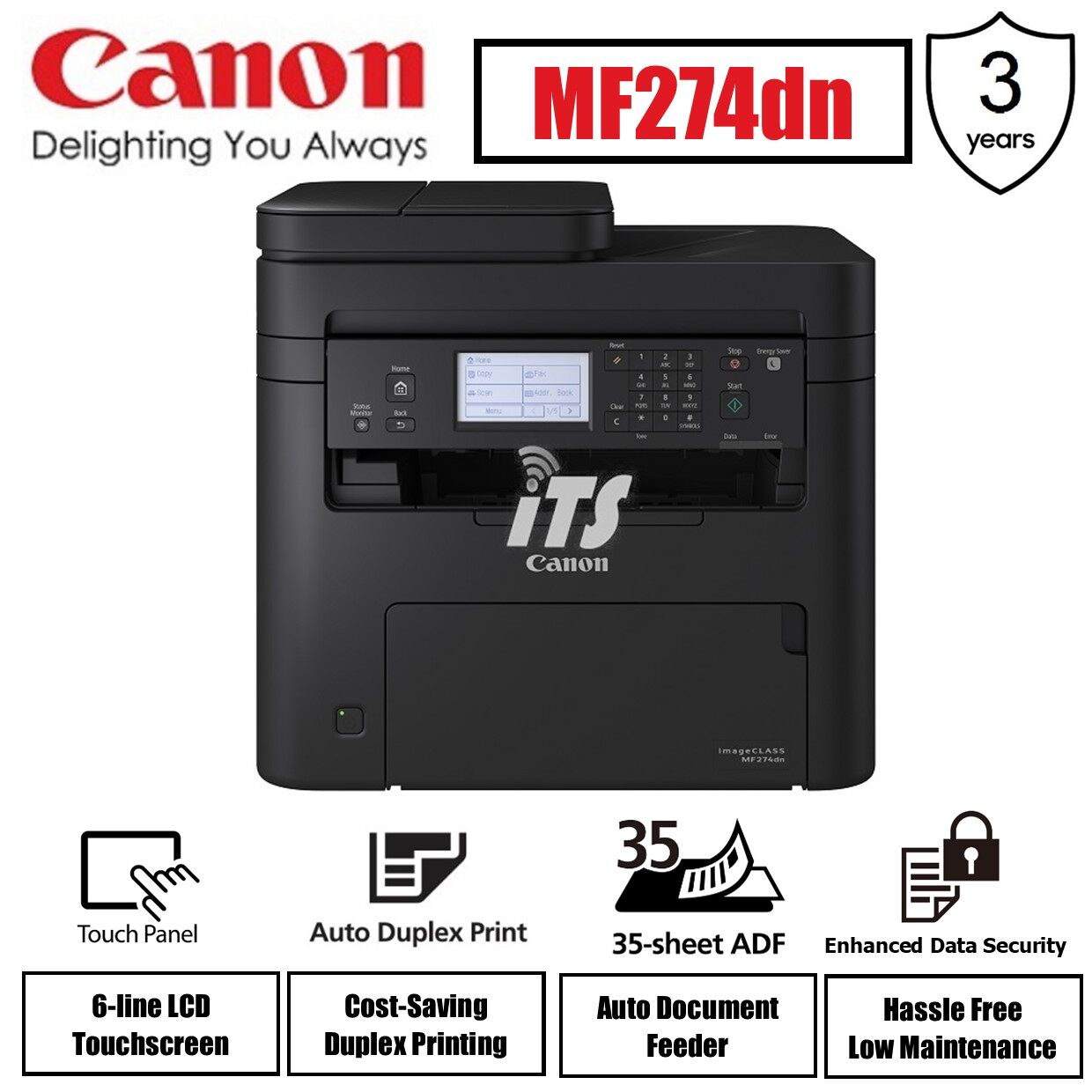 Canon imageCLASS MF274dn 4-in-1 Monochrome Multifunction Printer (Print ...