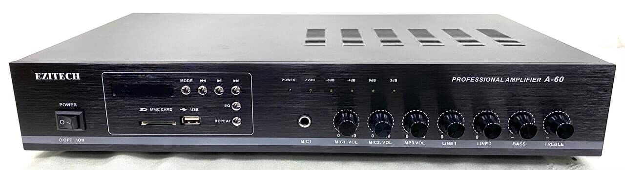 EZITECH A60 PA AMPLIFIER WITH USB/BLUETOOTH (60W 100V) | Lazada
