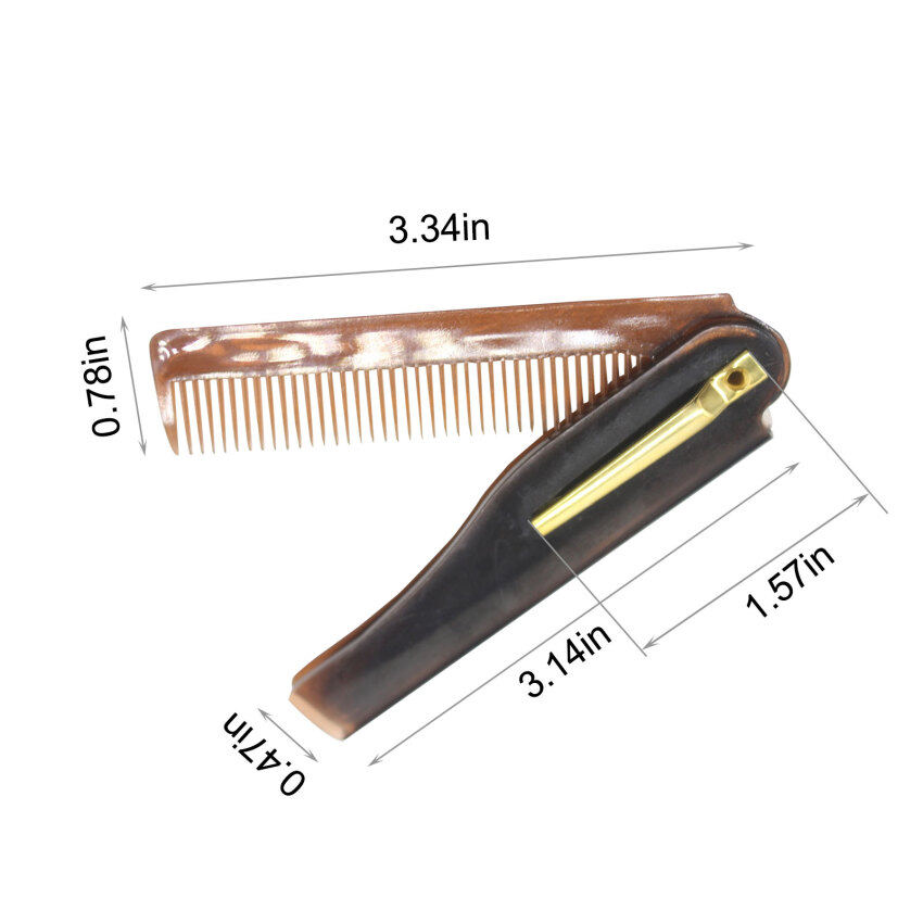 Hot Foldable comb Folding Pocket Clip Hair Moustache Beard Comb Fashion ...
