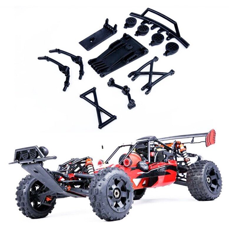 ชุดกันชนหน้าพลาสติกเหมาะสำหรับ1/5 HPI ROFUN ROVAN KM BAJA 5B อัปเกรด ...