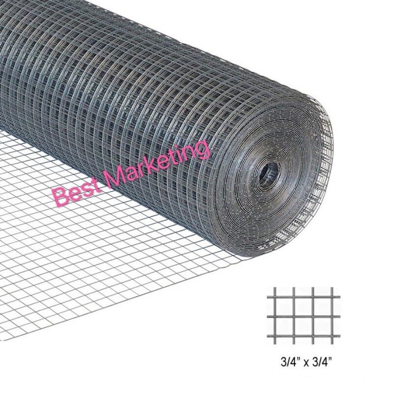 13 Meter (45 Feet) Galvanized BRC Welded Iron Wire Mesh Net Netting ...