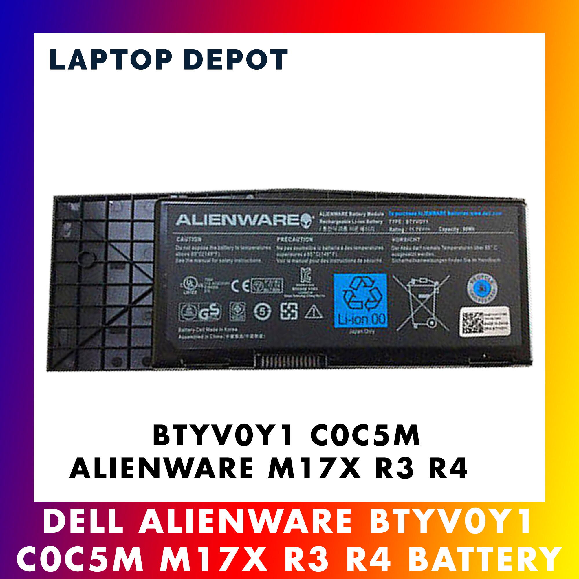 Dell Alienware M17X R3 R4 BTYVOY1 C0C5M Series Original Replacement ...