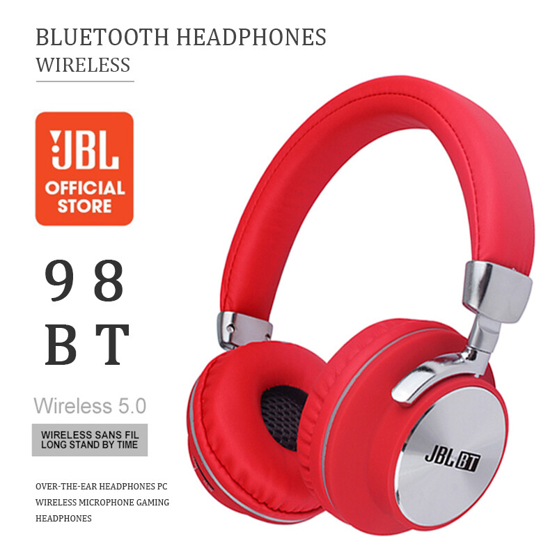 ต้นฉบับJBL 98BT หูฟังไร้สายแบบครอบหูพร้อมไมโครโฟนในตัว PC ชุดหูฟังเล่นเกมไร้สายกีฬาหูฟังตัดเสียง ...