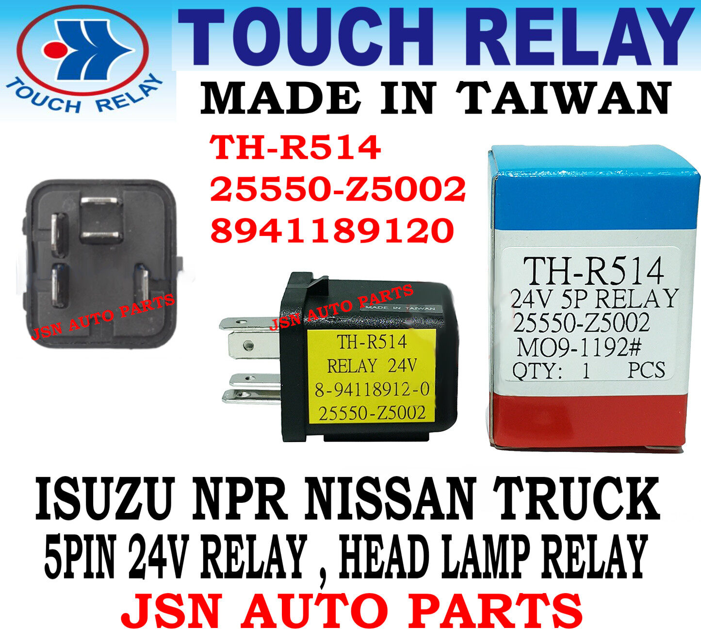 TH-R514 ISUZU NPR LORRY NISSAN TRUK AUTO RELAY POWER RELAY 8941189120 / ...