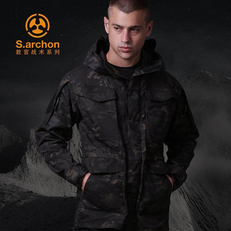 S.Archon ชายกลางแจ้งยุทธวิธีแจ็คเก็ตกันลม M65CTU Spy Shadow Windbreaker ...