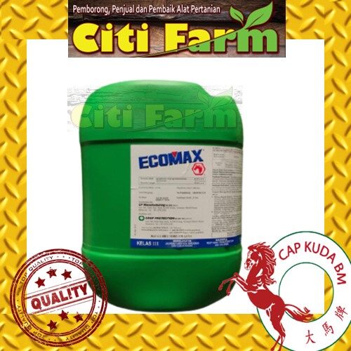 20L Ecomax Glyphosate 41% Herbicide (order1 by 1) Racun Rumput Rumpai Ladang Pertanian City Farm ...