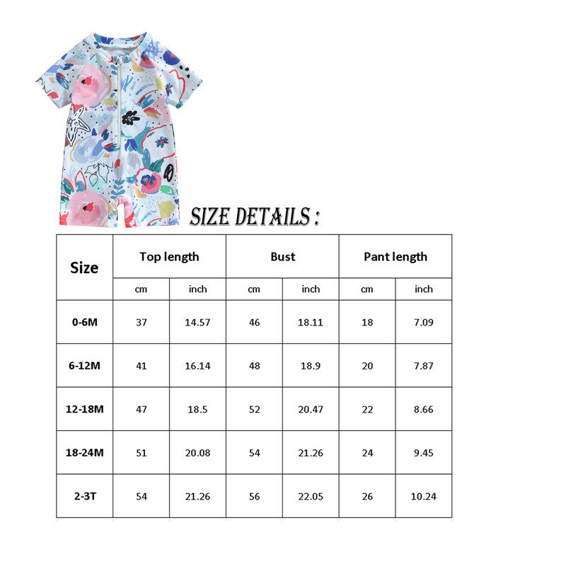 Thorn Tree Baby Girls Rash Guard Swimsuit Playsuits Watercolour Print ...