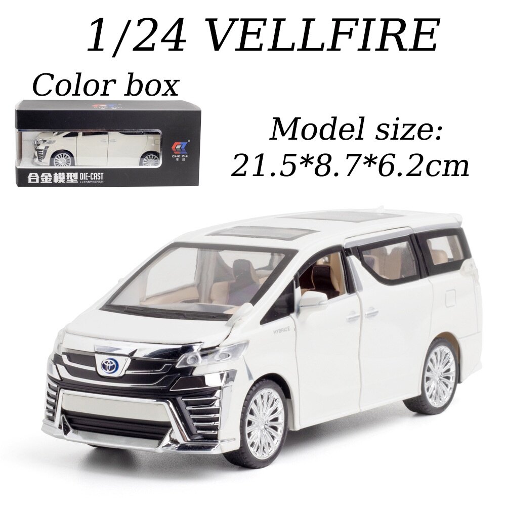 1:24 TOYOTA VELLFIRE Die-Cast DieCast Vehicles Alloy Car Model Sound ...