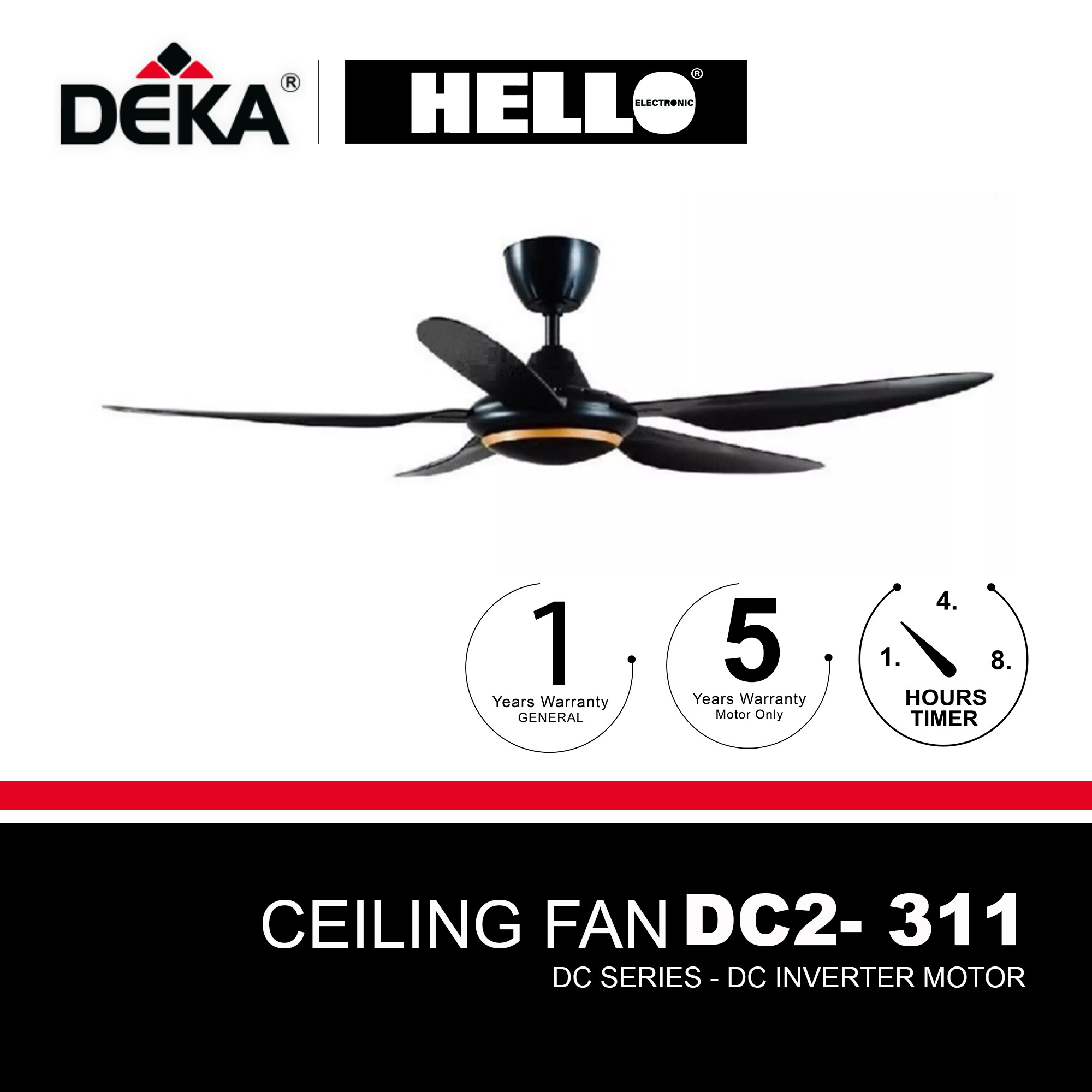 Deka Ceiling Fan DC2-311 | Lazada