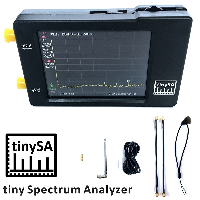 Hand Held Tiny Spectrum Analyzer TinySA 2.8Inch Display with Battery ...