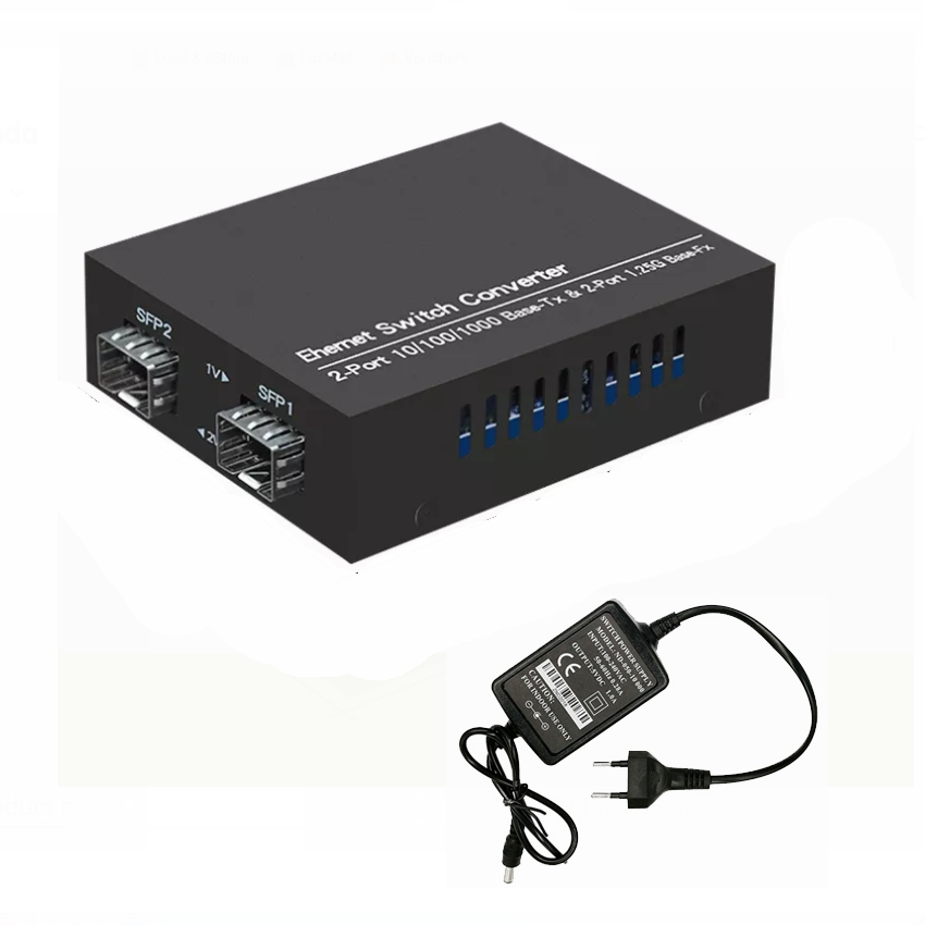 Ethernet Fiber Optical Switch 2 SFP Fiber Port 2 RJ45 2 UTP 10/100 ...