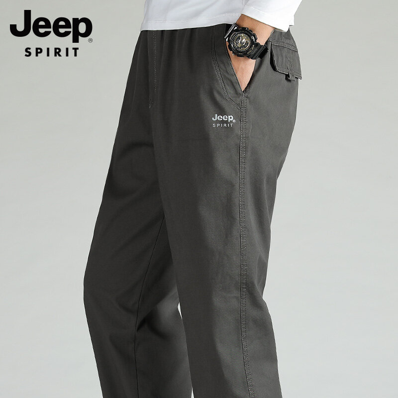 JEEP SPIRIT Men's Pants Spring and Autumn Casual Pants Cargo Loose ...