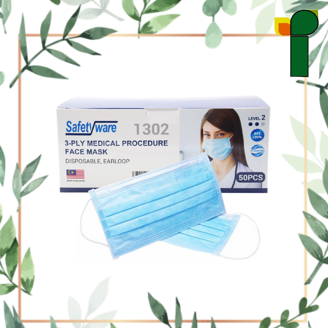 I Pharmacy Safetyware 3-Ply Medical Procedure ASTM Level 2 (BFE 99% ...