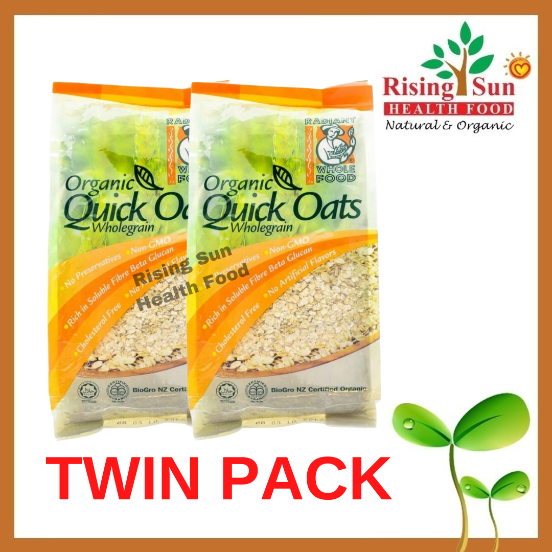 Radiant Organic Quick Oats 500g x 2 - TWIN PACK | Lazada