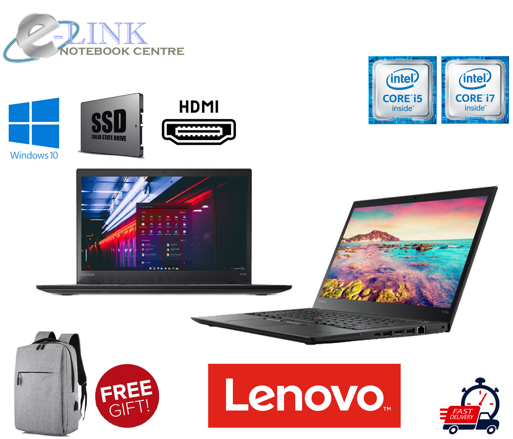 ( Lenovo Laptop i5 or i7 6th Generation Windows 10 Pro Refurbished ...