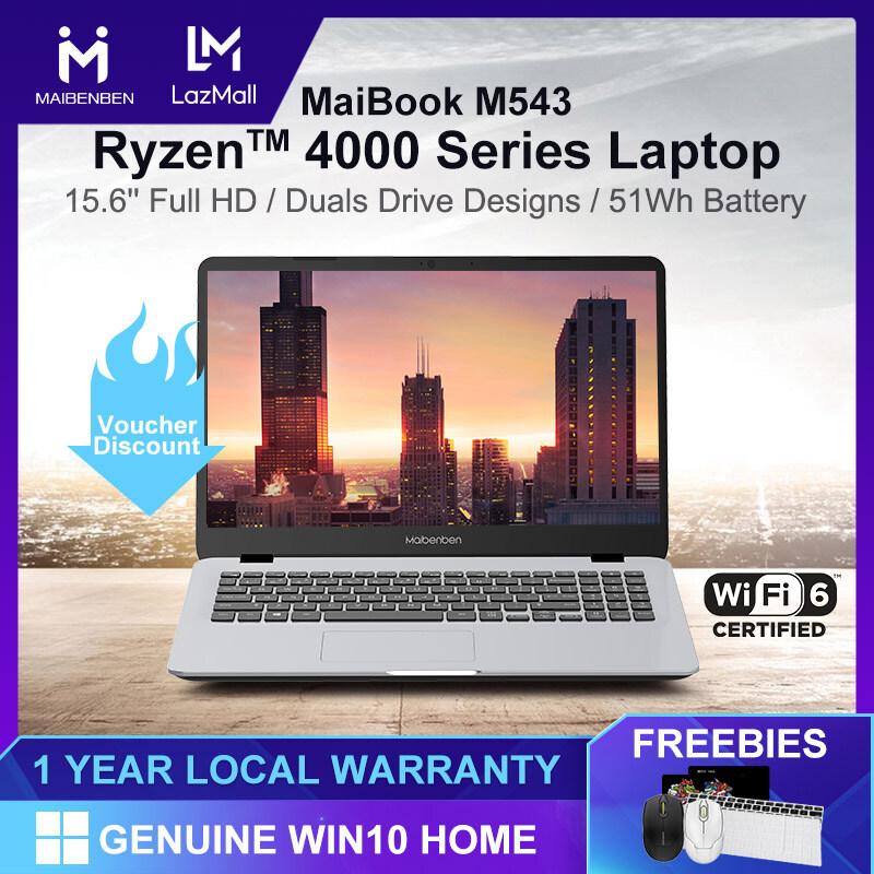 [Local Warranty] MAIBENBEN Laptop MaiBook M543 15.6 inch ADS Screen / AMD Ryzen 3 4300U / WIFI 6 ...