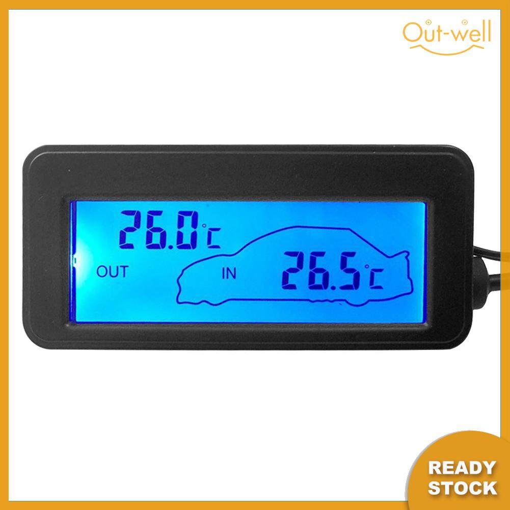 ฟรี ShippingDC12V เครื่องวัดอุณหภูมิระบบดิจิทัลในรถยนต์ Mini LCD ...