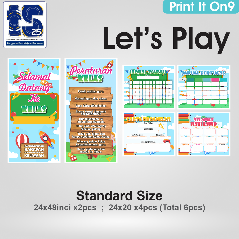 Set Keceriaan Kelas 12 Design 2023 TS25 Banner Hiasan Kelas untuk Murid ...