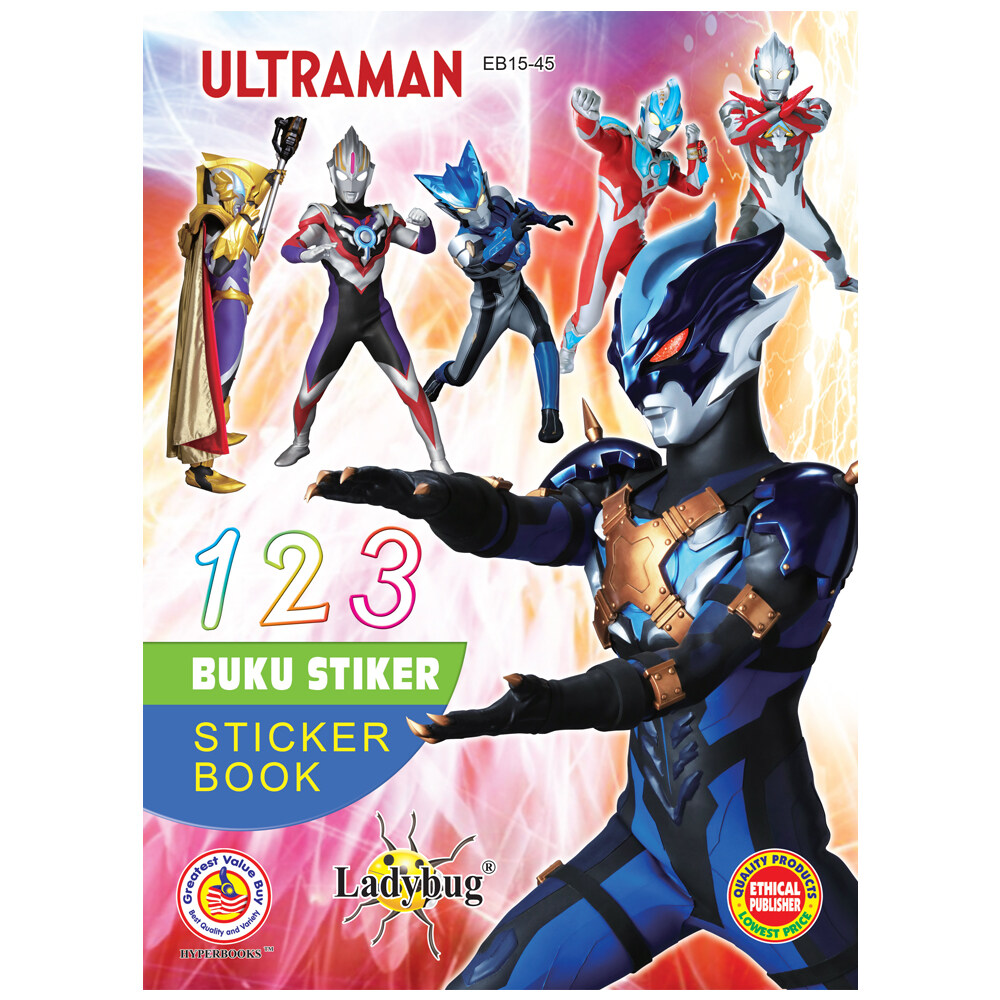 Ultraman 123 Sticker Book 16 Pages B5 Size EB15 - 45 | Lazada