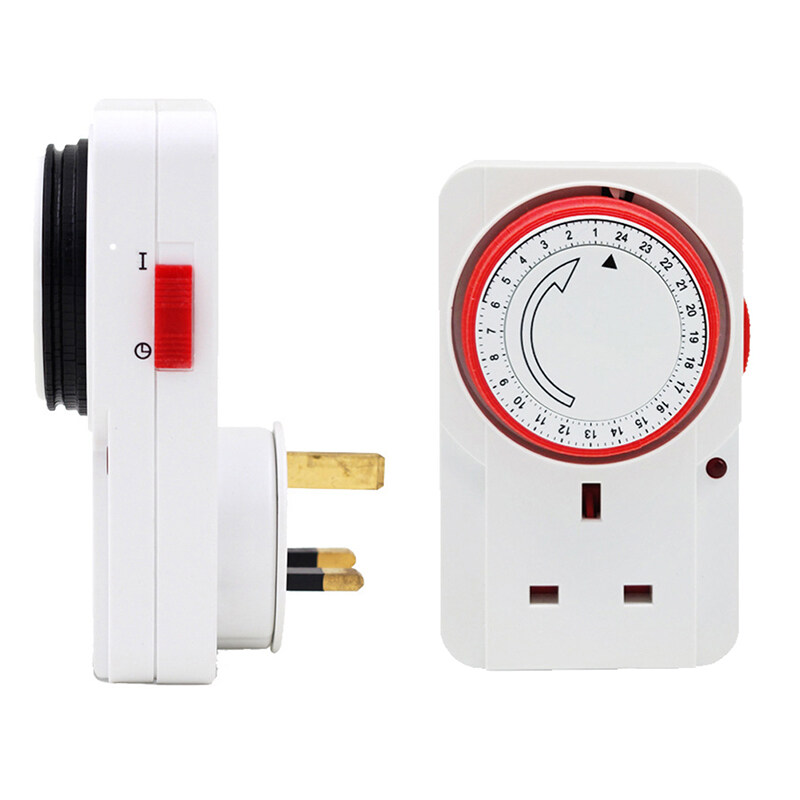 STF 24ชั่วโมง Cyclic Timer Switch จับเวลาครัว Outlet Loop Universal Timing Socket 13A Mechanical ...
