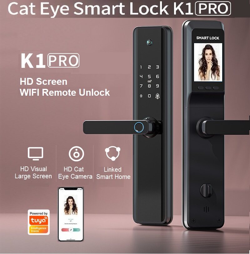 Tuya Smart Life K1-Pro Safety Cat Eye Camera View Electric Digital Big ...