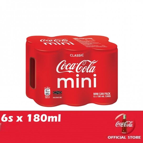 6x【Classic Coca-Cola Mini 180ml】Limited Edition Mini Cans Coke#Classic# ...