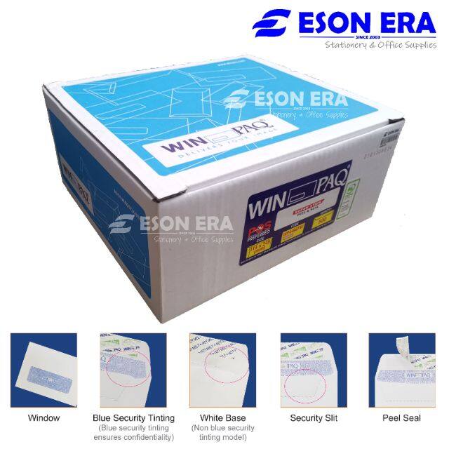 WINPAQ White Envelope 4.5 x 9.75 (No Window / With Window) WP4496P ...