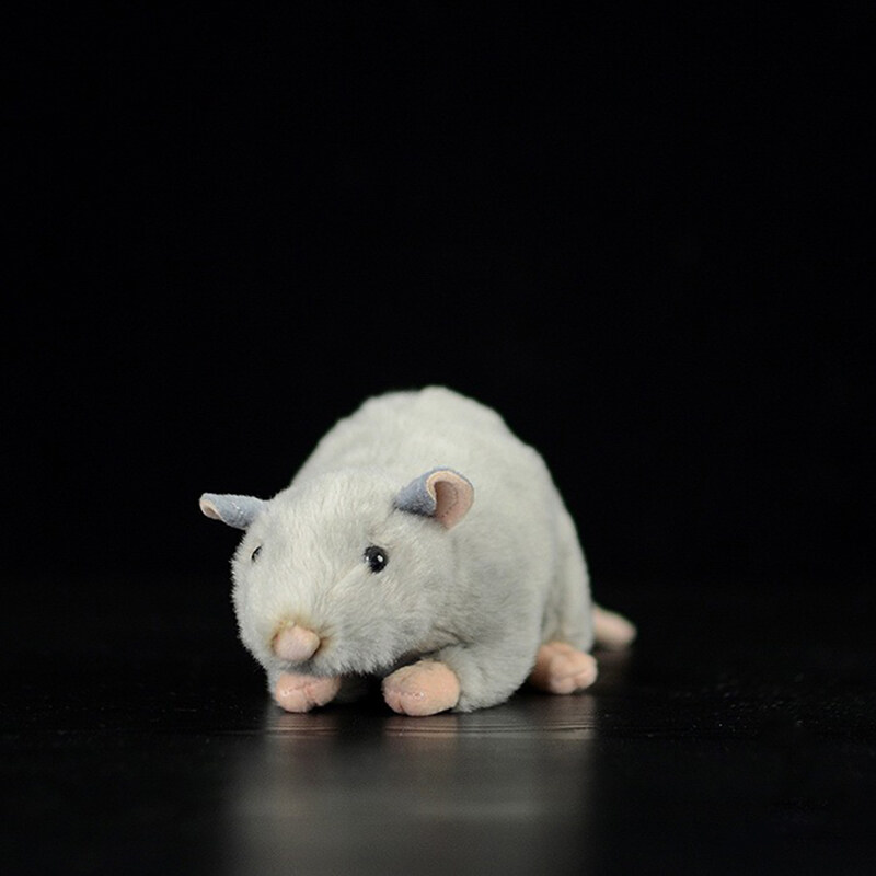 17 Long Soft Real Life Small Grey Rat Mouse Plush Toy Lifelike Mice ...