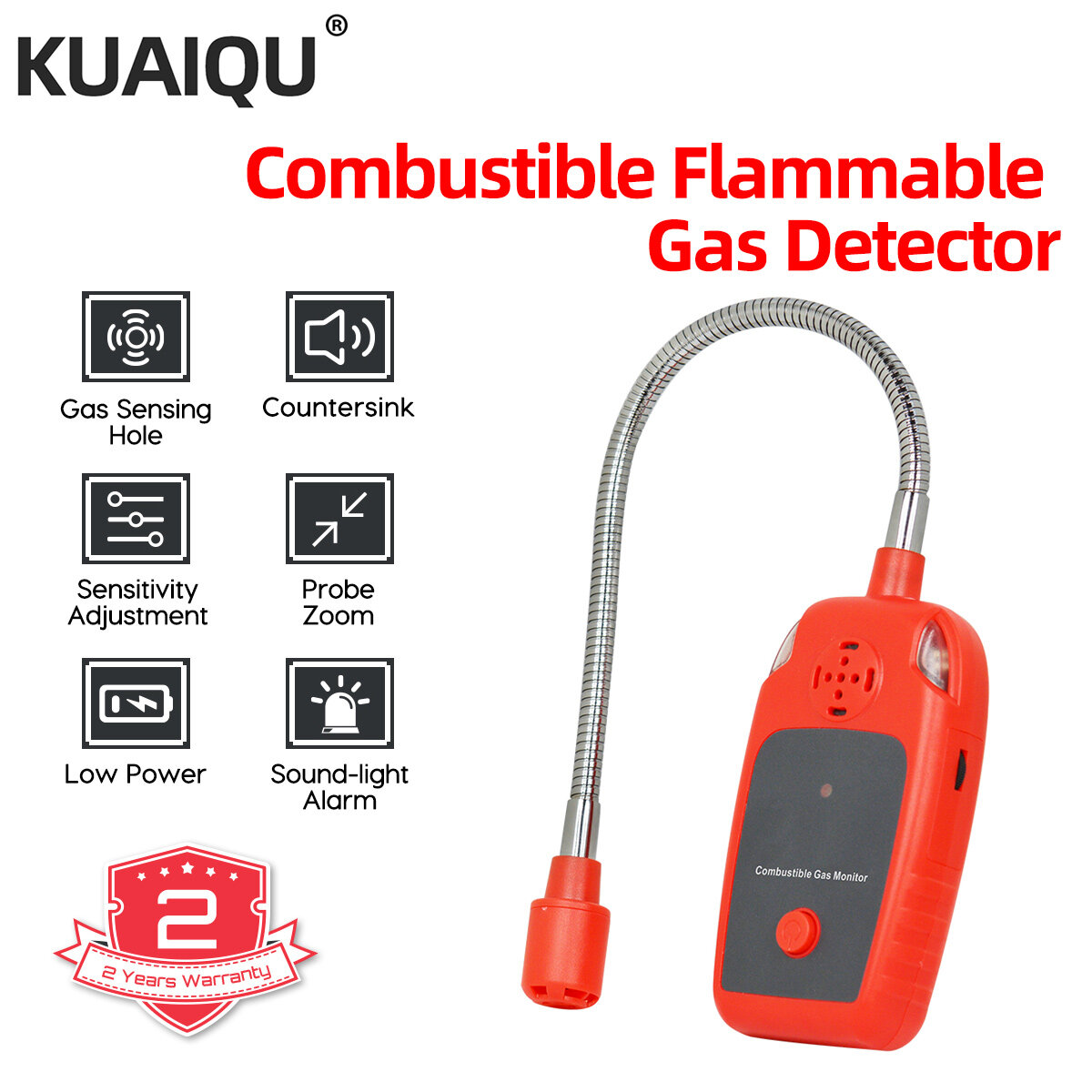 WT8820 Portable Combustible Flammable Gas Detector Monitor Natural Gas ...