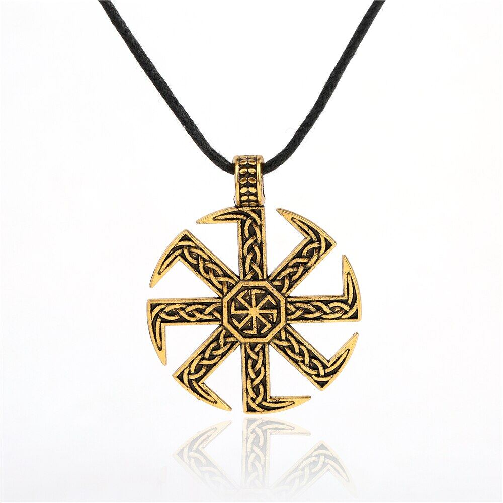 Slavic Kolovrat สร้อยคอสัญลักษณ์สำหรับผู้ชายเช่นซันวี่วงล้อเครื่องราง ...