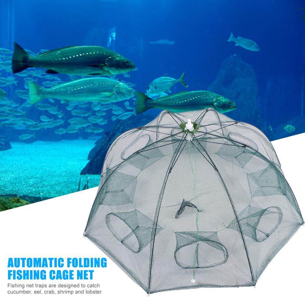 Automatic Folding Umbrella Type Fishing Net Shrimp Crab Fish Trap Cast ...