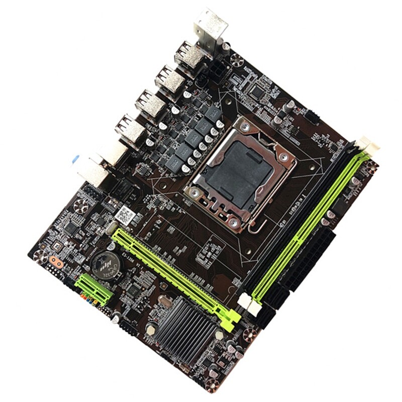 X79 1356ชุดเมนบอร์ดพร้อม Xeon LGA 1356 E5 2450 C2 Cpu 2X4GB = 8GB ...