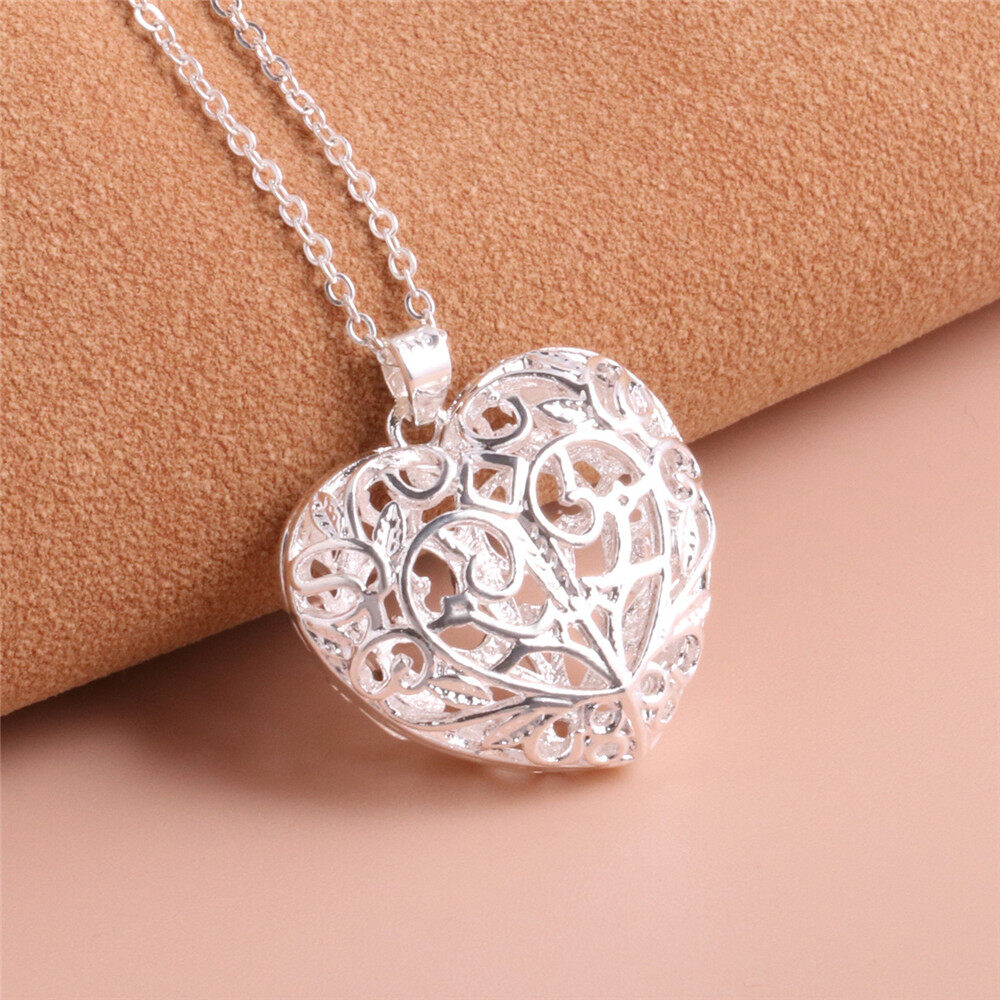 Sanhe สร้อยคอเงิน925รูปหัวใจแฟชั่นน่ารักจี้ไหปลาร้าเครื่องประดับสำหรับผู้หญิง - sanhe fashion ...