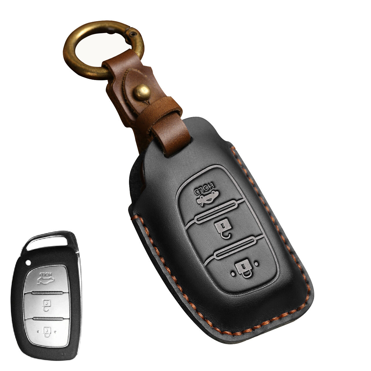 Handmade Genuine Leather Car Key For Hyundai Accent Altos Avante Coupe ...