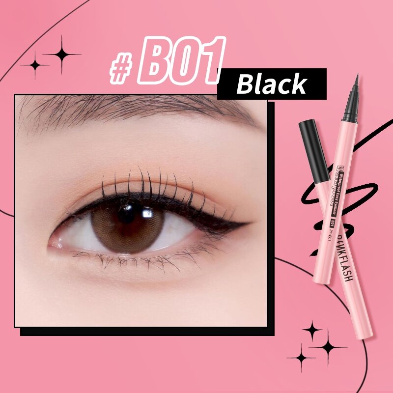 PINKFLASH PF-E01 Waterproof Easy Eyeliner OhMyLine Upgrade Liquid Black ...