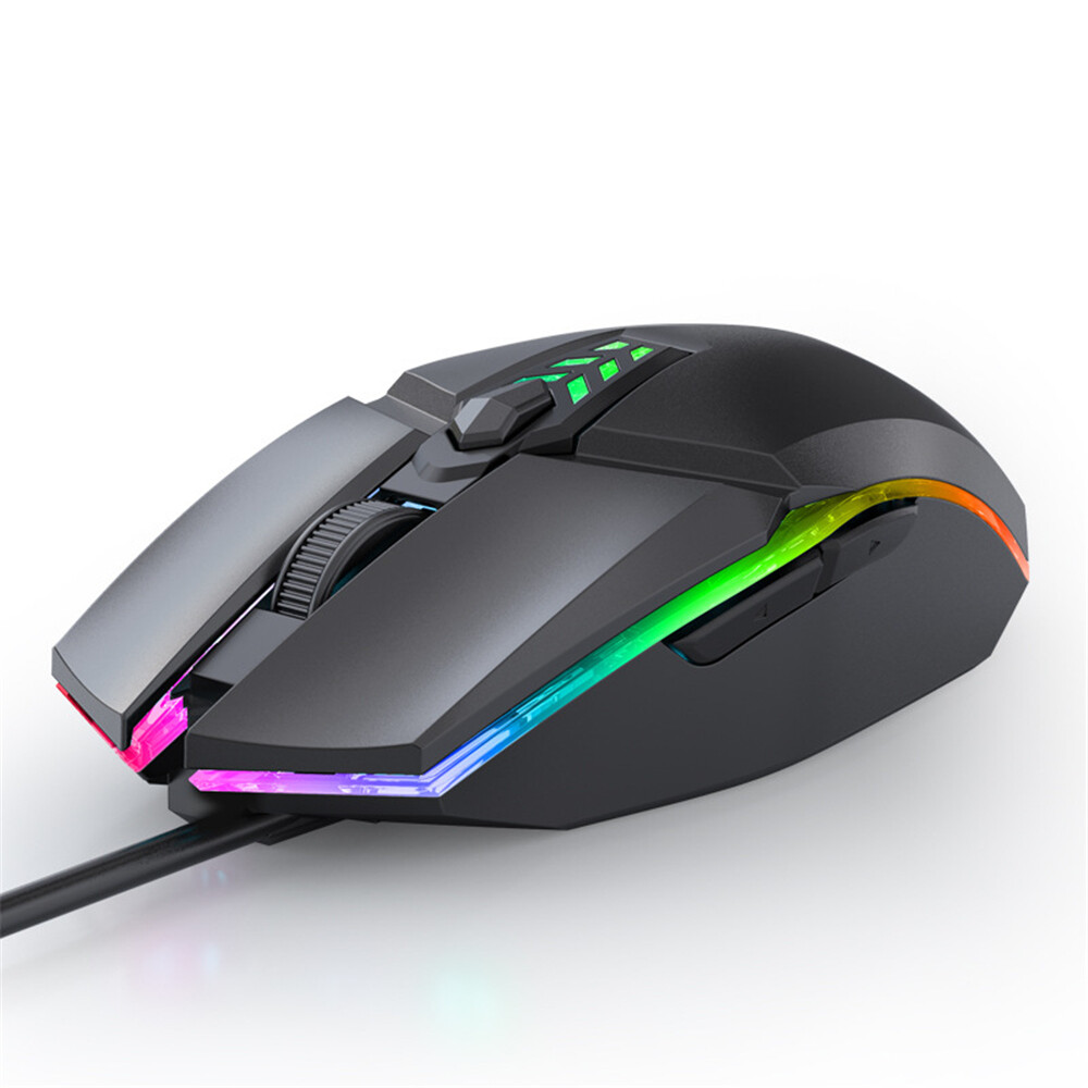 Wired Gaming Mouse 1600 DPI Optical 6 Button USB Mouse With RGB ...