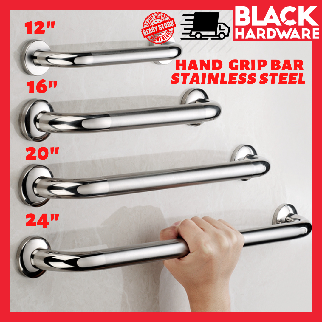 Black Hardware Stainless Steel SUS304 Bathroom Shower Safety Grab Bar ...
