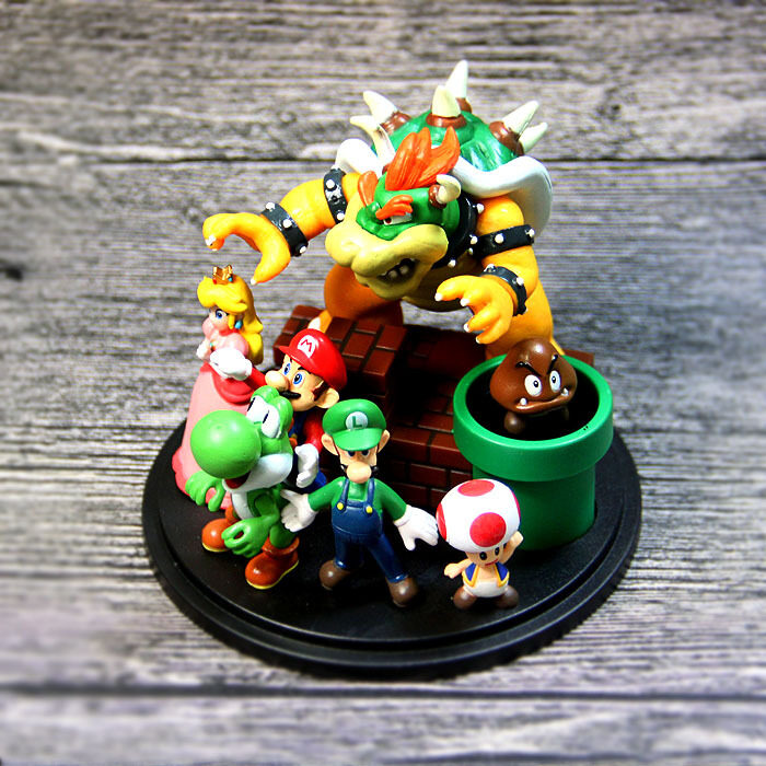 7ชิ้น/เซ็ตเกมSuper Mary Super Mario 7 Super Mary Scenesของตกแต่งบรรจุ ...