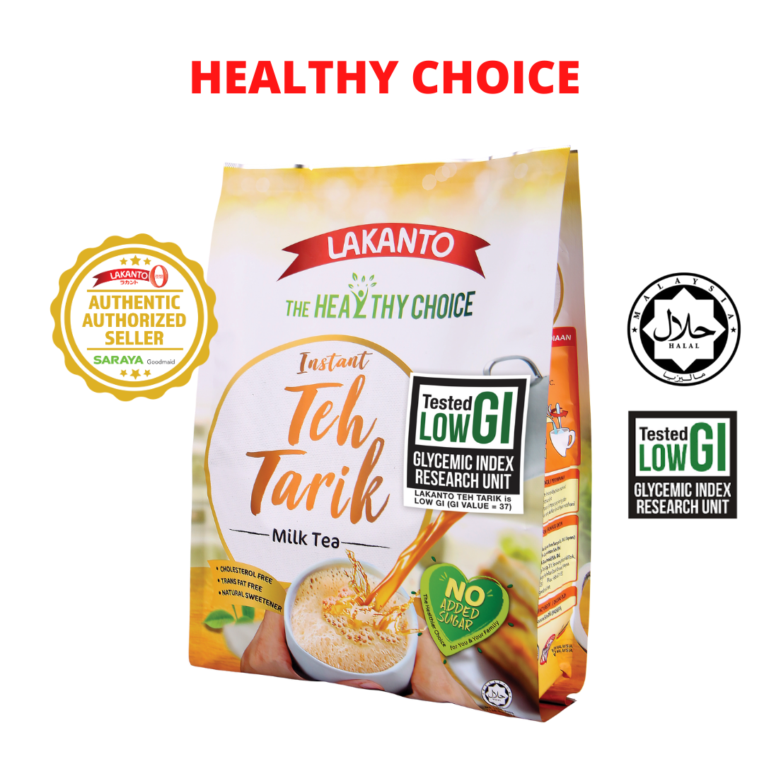 Lakanto TEH TARIK Instant 3-in-1 LESS SWEET 32g x 12 sachets HALAL | Lazada