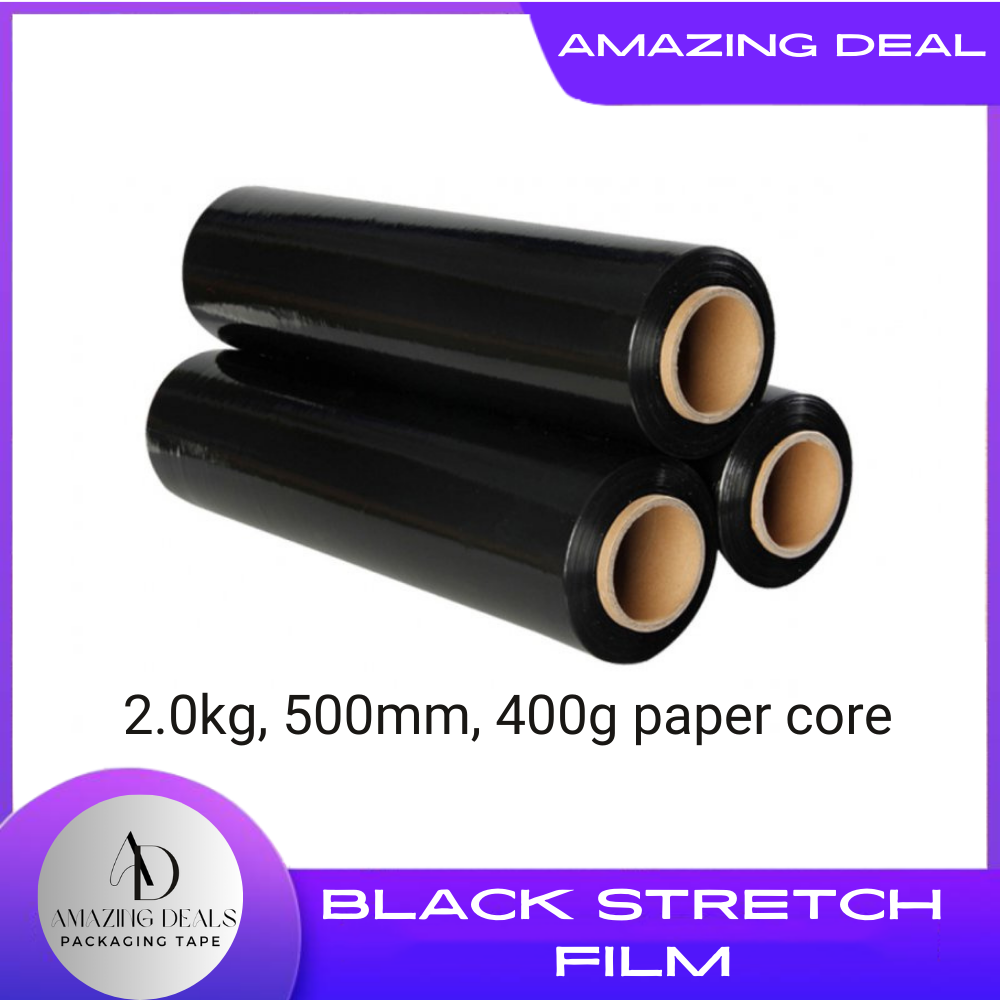 Black Stretch Film 500mm x 2.0kg | Lazada