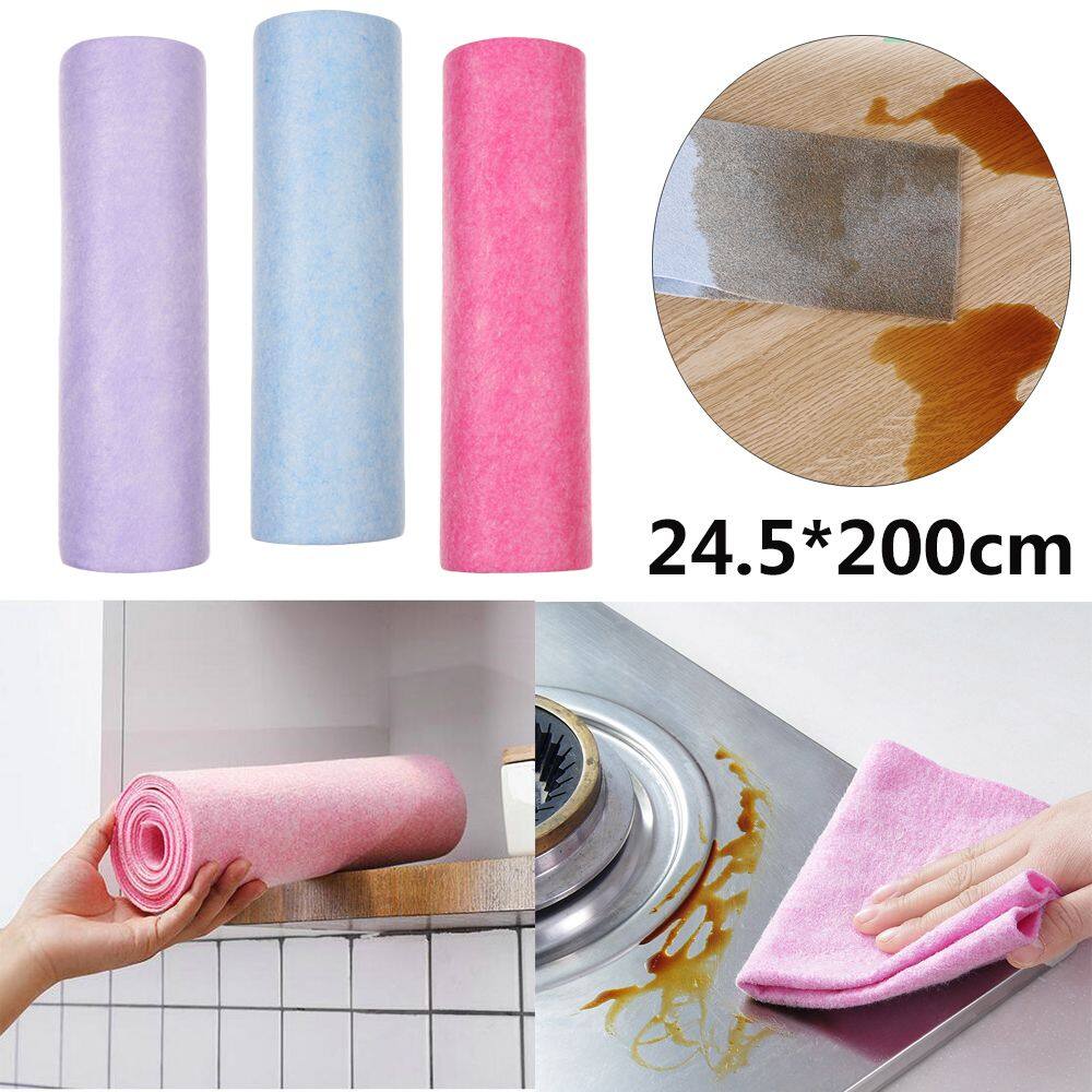 YOUZA96926 2Meter Useful Thickened Kitchen Daily Rag Non-stick Oil Dish ...